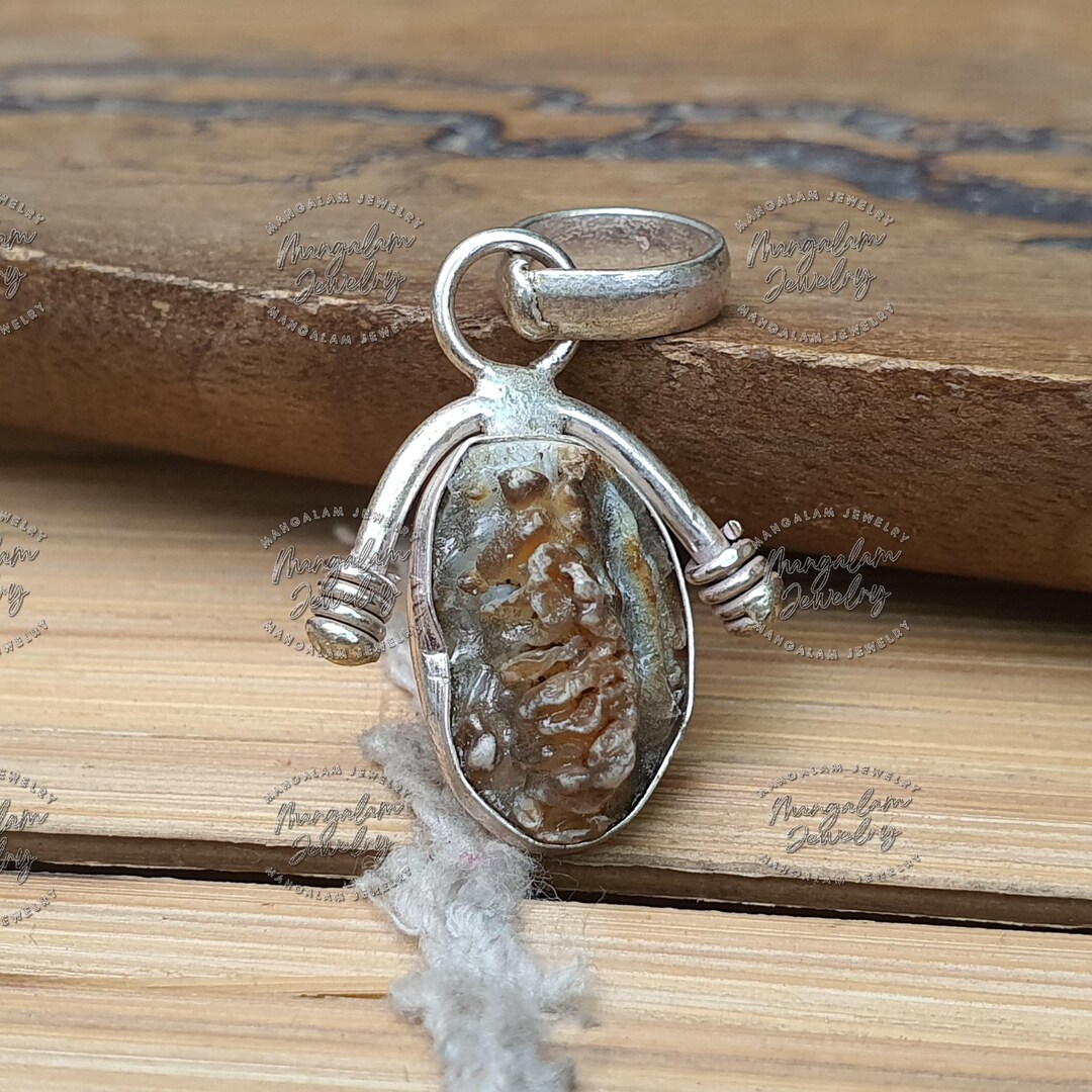Natural Very Rare Chandra Mani Locket Pendant in Stainless Steel ...
