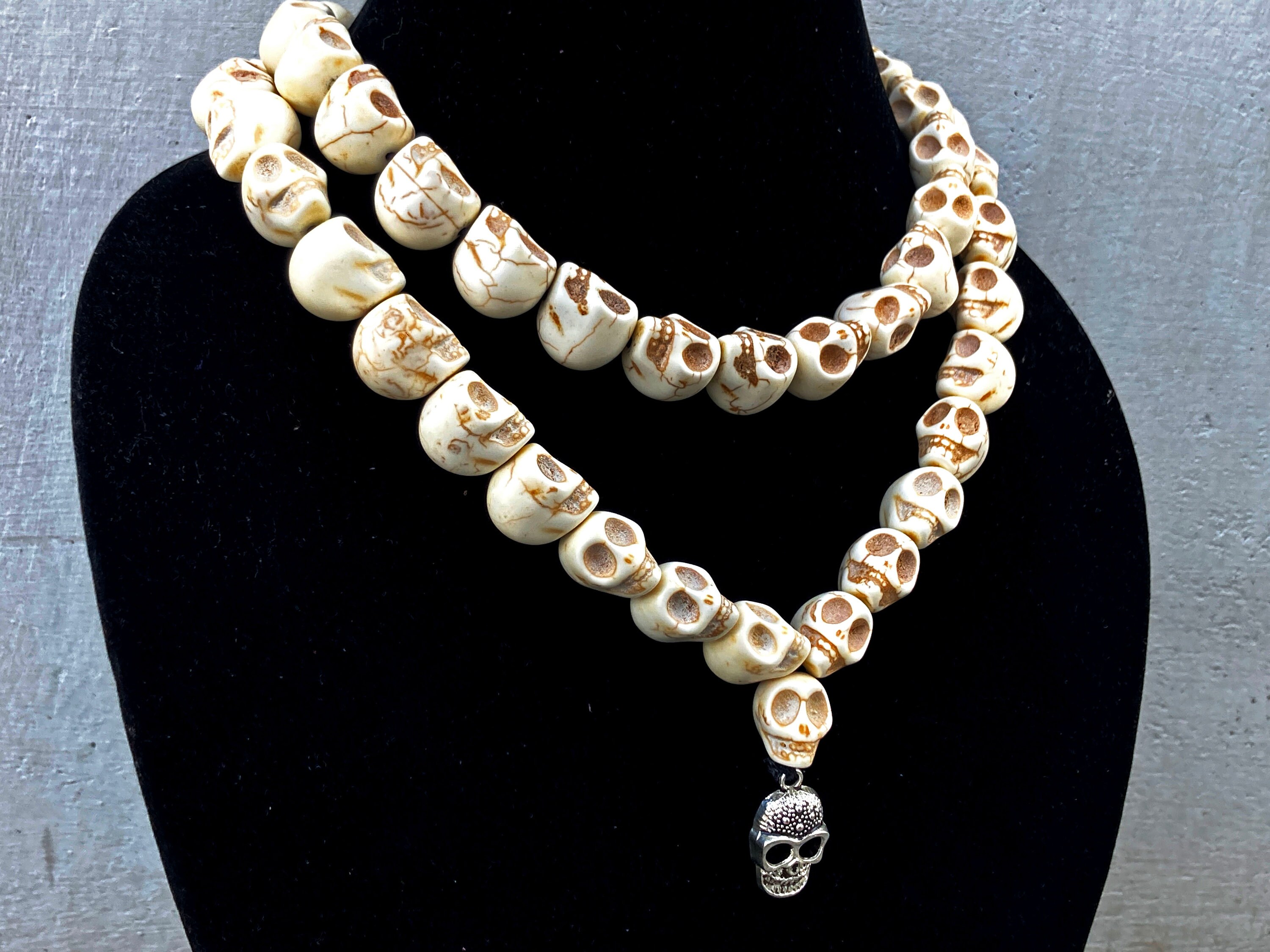 Skull Mala Kapala Prayer Beads Protection Necklace Buddhist - Etsy