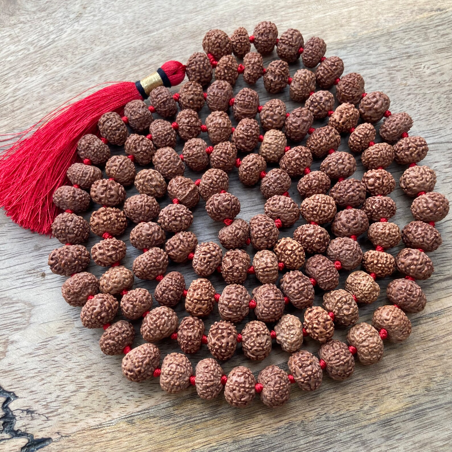 Rare Big 8 Mukhi Rudraksha Mala, 108 Mala Beads, 8 Mukhi Rudraksha ...