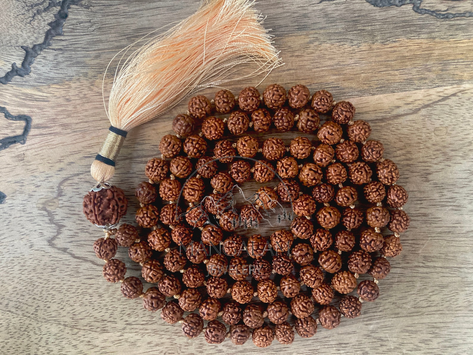 108 Natural Aged Dark Black Rudraksha Seed Mala Prayer Beads, Sacred ...