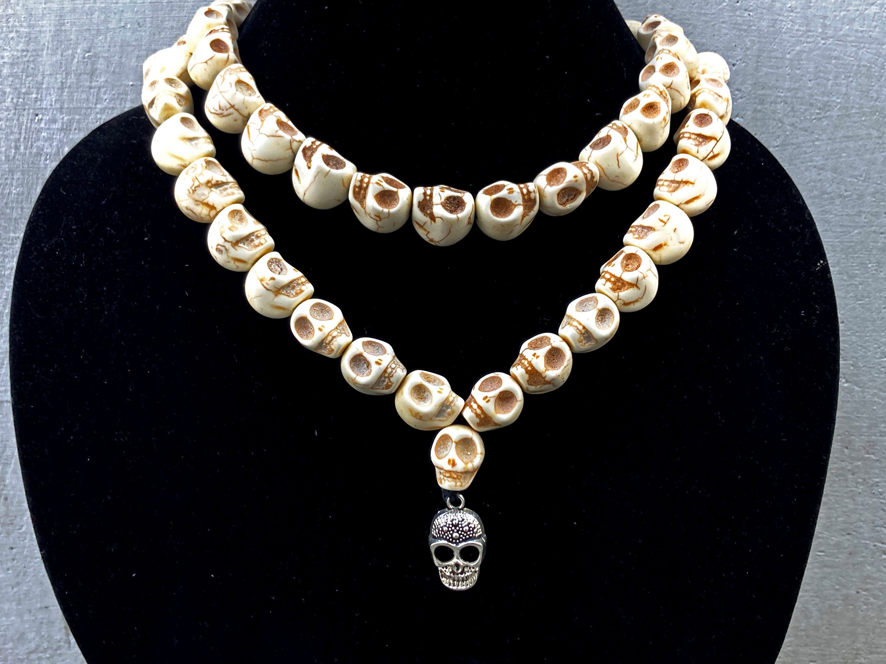 Skull Mala Kapala Prayer Beads Protection Necklace Buddhist - Etsy