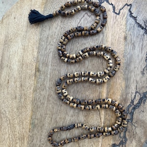 108 Light Brown Skull Prayer Beads Mala, Skull Meditation Mala, Hindu ...