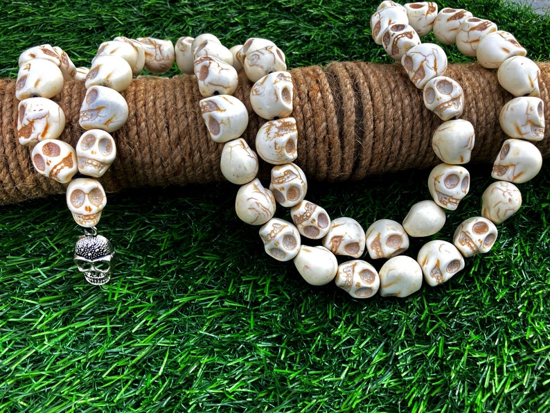 Skull Mala Kapala Prayer Beads Protection Necklace Buddhist - Etsy
