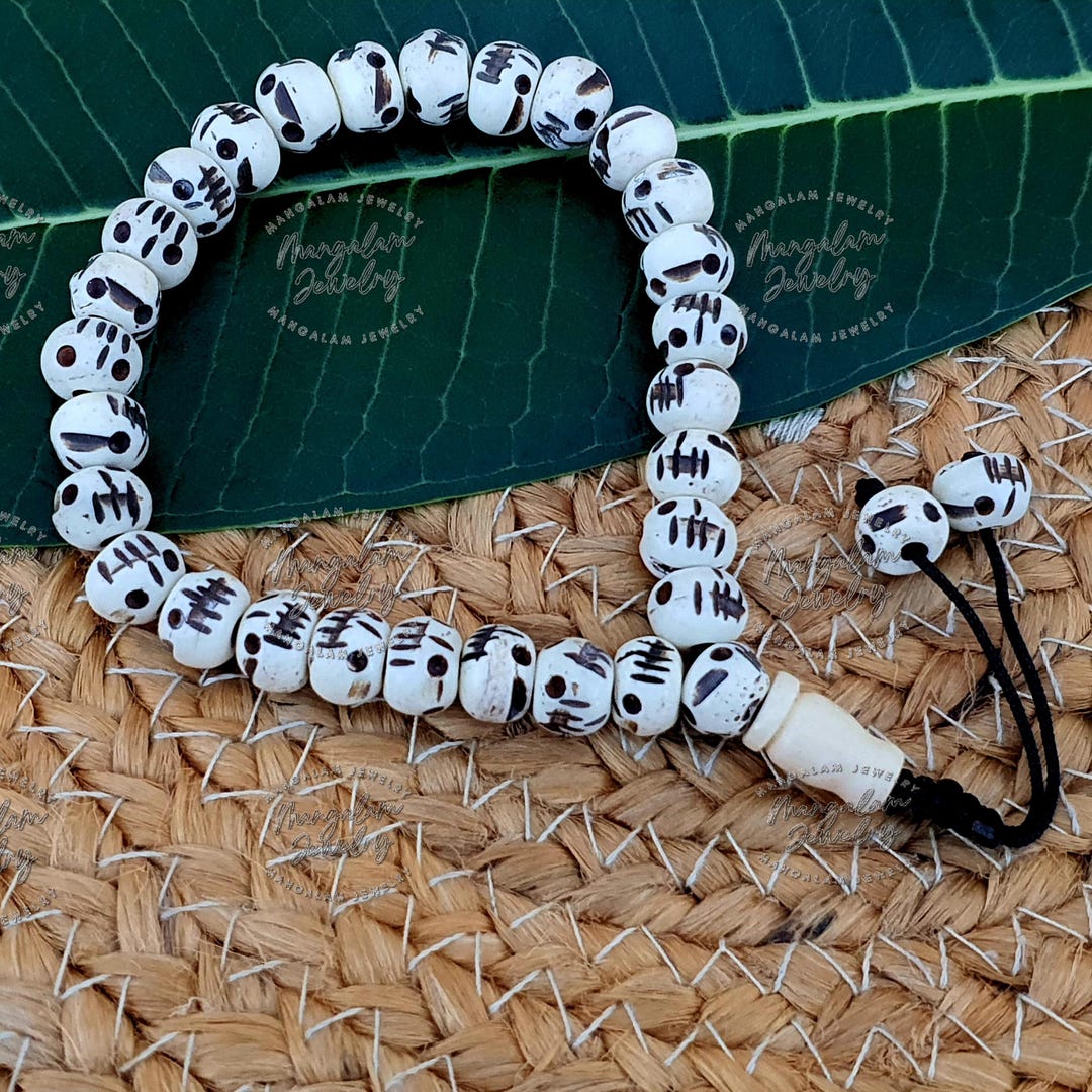 Skull Bracelet, Yak Bone Bracelet, Lord Kali Bracelet, Skull Jewelery ...