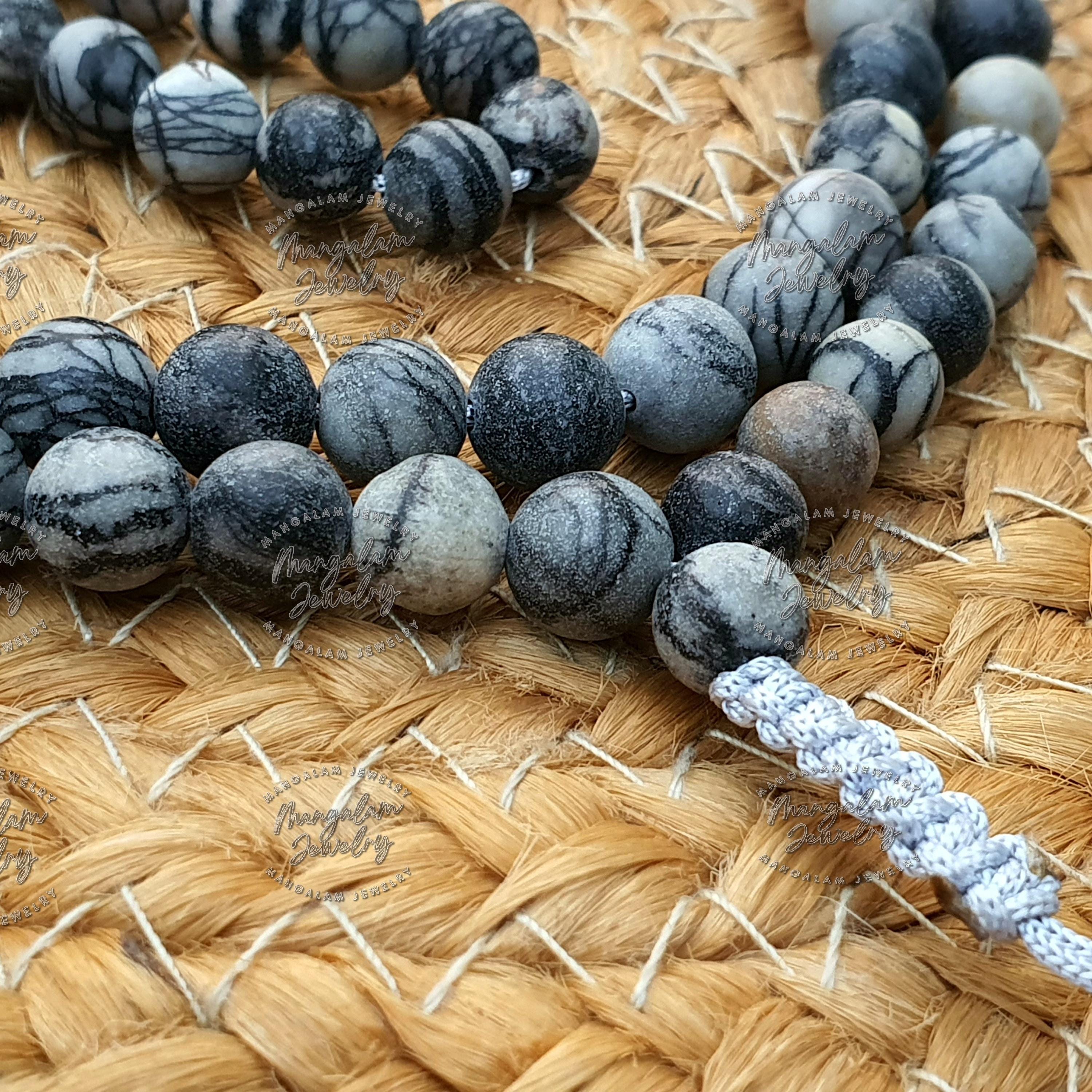 Picasso Jasper Mala Necklace , Picasso Jasper Prayer Beads, Picasso ...