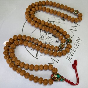 Very Rare Rudraksha Pathri Mala, Chikna Pathar Mala 10MM, Tibetan Bead ...