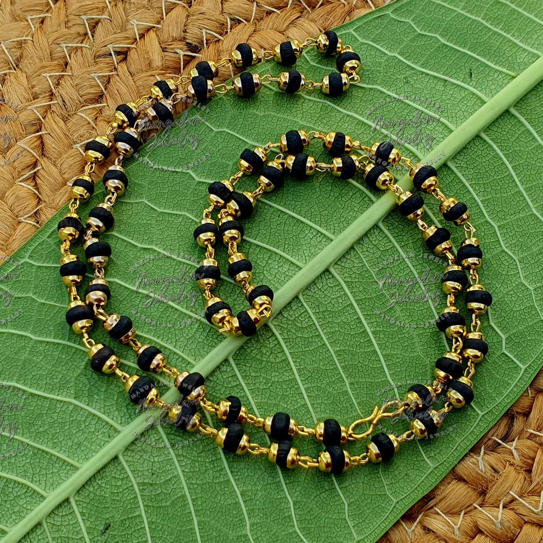 Tulsi Necklace, Tulsi Rosary in Copper, Tulsi Necklace, Hare Krishna ...