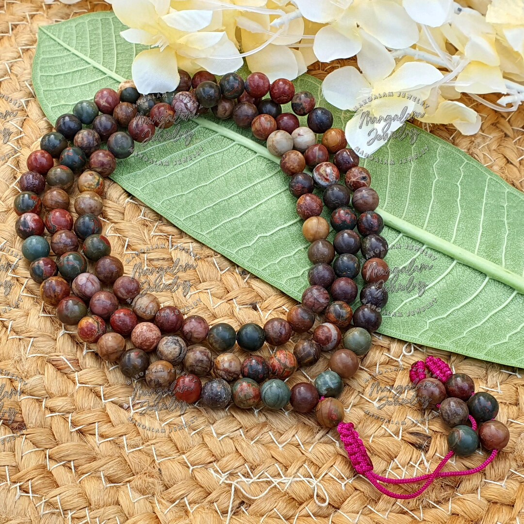 Imaginative Mala, Multi Picasso Jasper Mala for Creativity, Multi ...