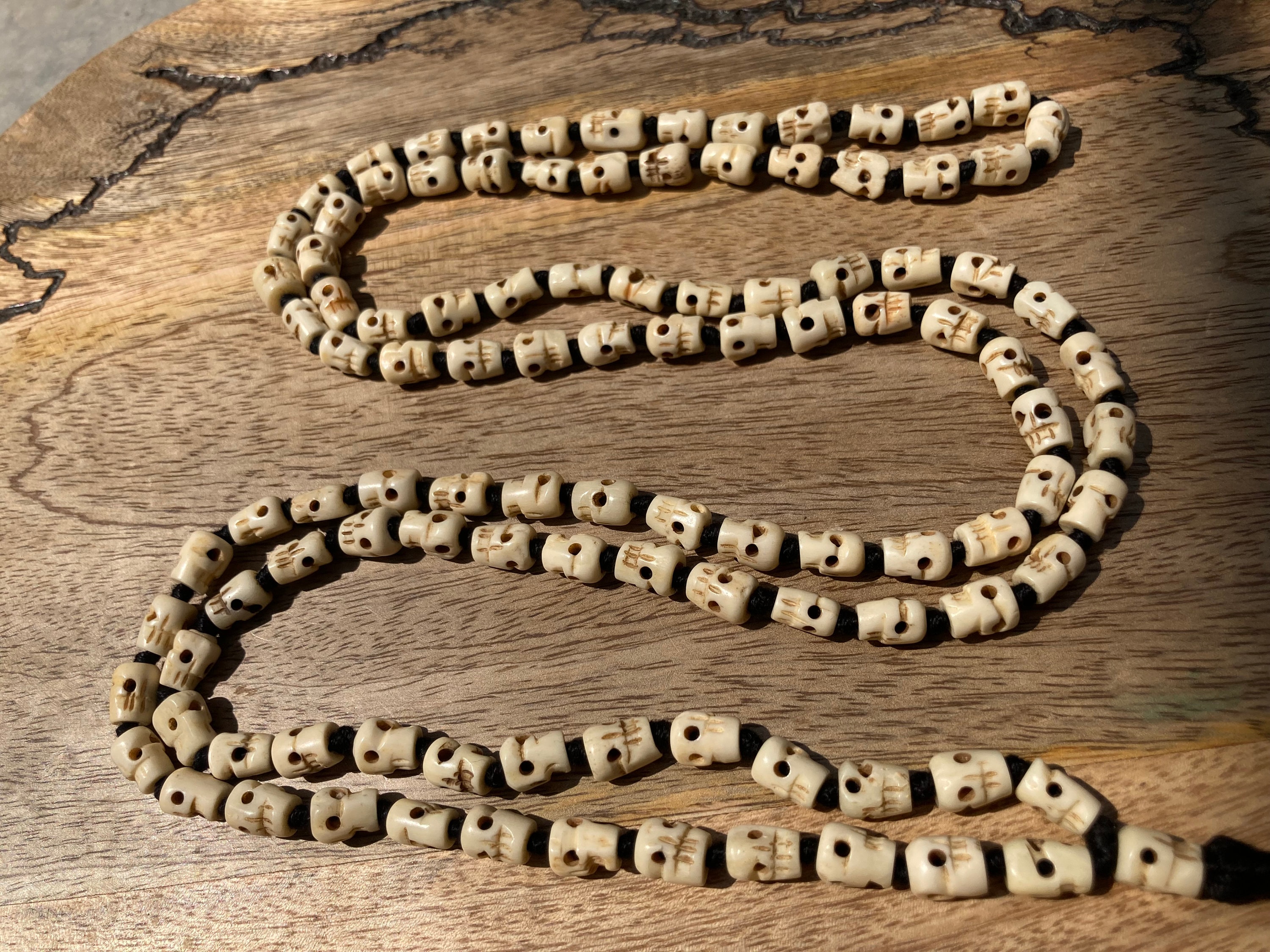 Bone Skull Mala, Kapala Prayer Beads, Protection Necklace, Buddhist ...