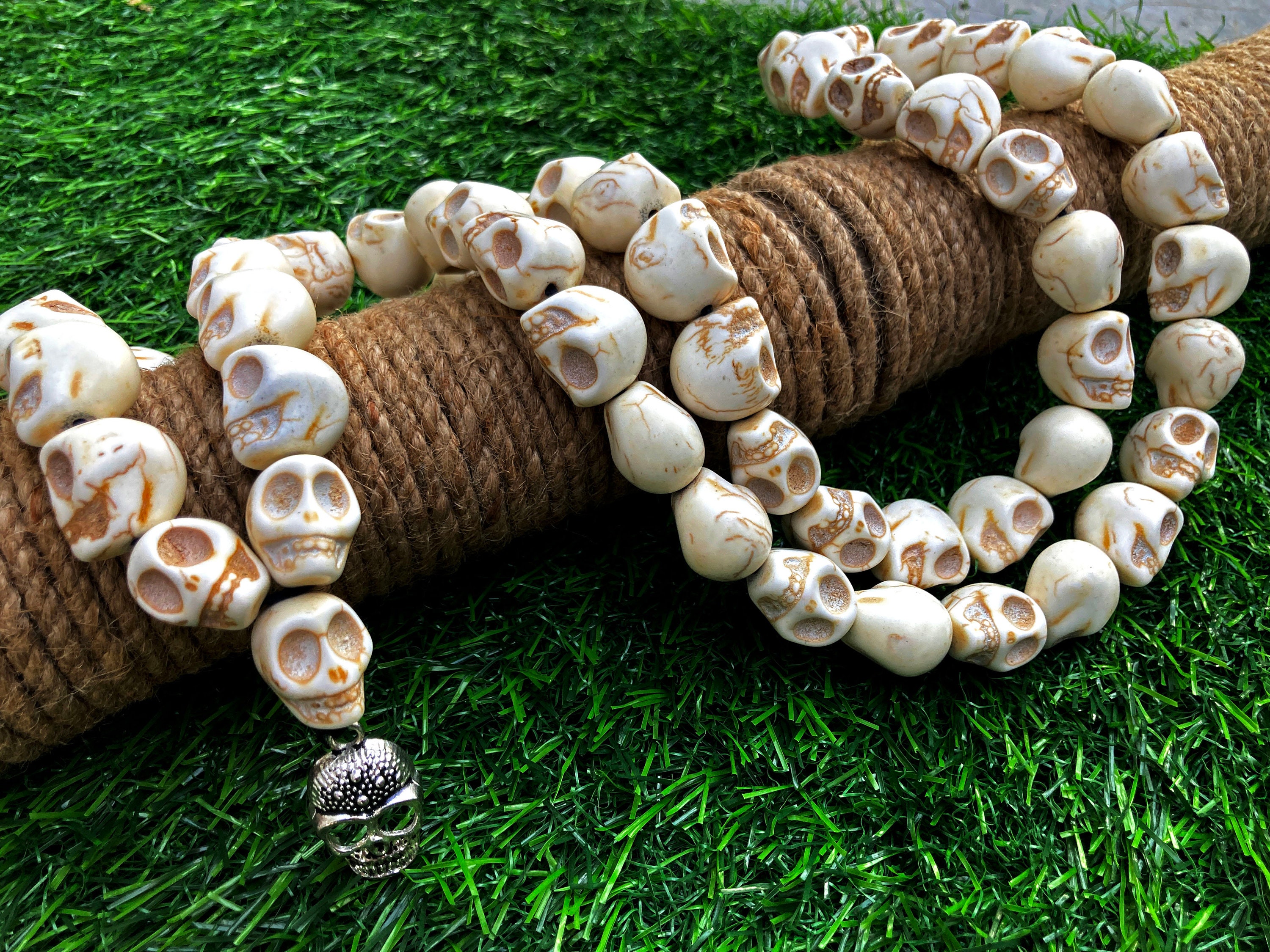 Skull Mala Kapala Prayer Beads Protection Necklace Buddhist - Etsy
