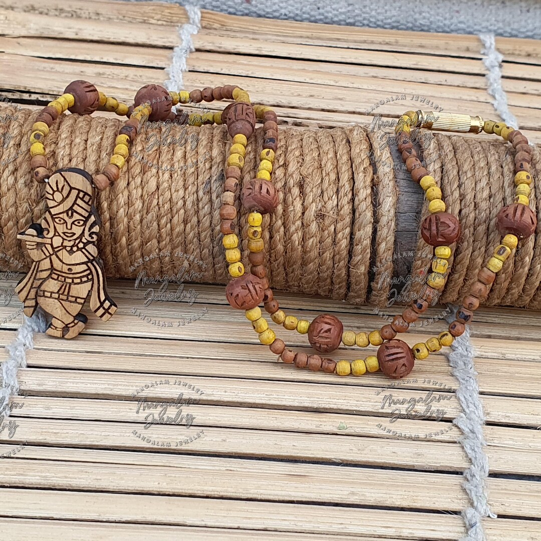 Krishna Pendent Necklace, Tulsi Necklace, Tulsi Mala, Spiritual ...