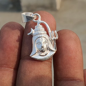 Lord Shiva Pendant in 925 Sterling Silver, India God Pendant, Shiva ...