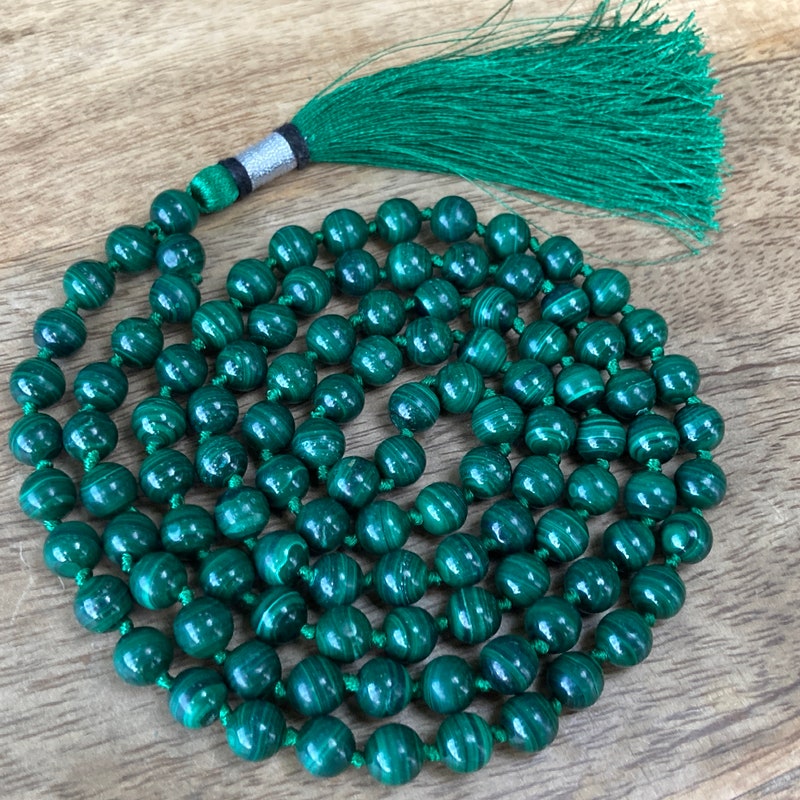 Malachite Mala - Etsy