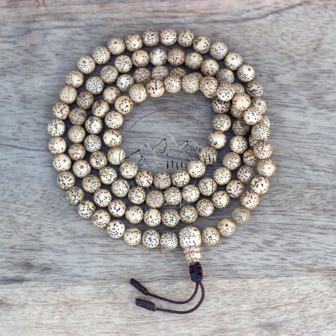 Lotus Seed Mala, Tibetan 108 Bead From Nepal, Buddhist Meditation Mala ...