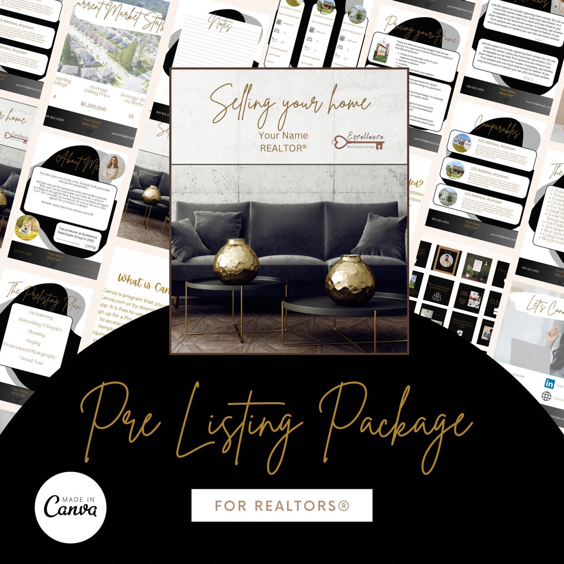 Canva Templates for REALTORS® Pre-listing Package/ Listing Presentation ...