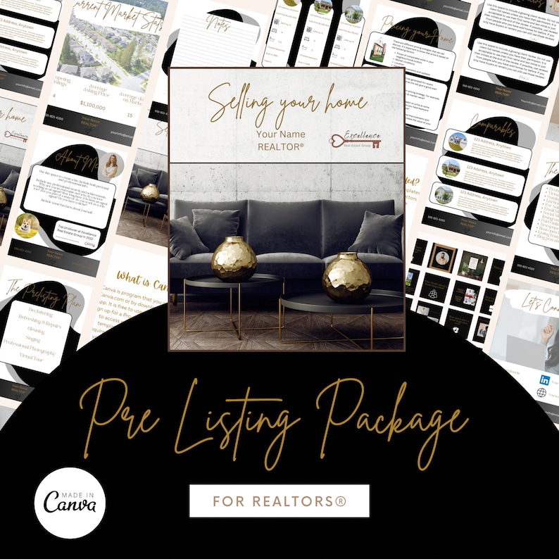 Canva Templates for REALTORS® Pre-listing Package/ Listing Presentation ...