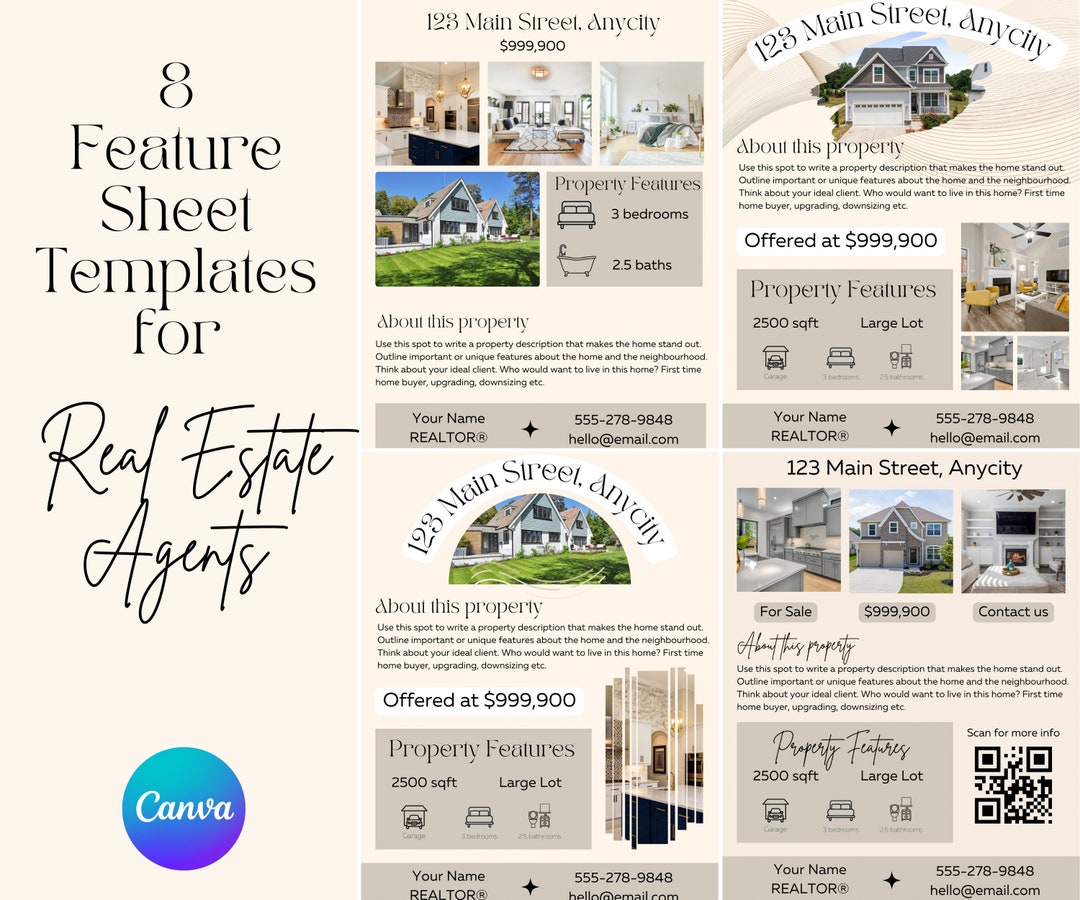 Real Estate Feature Sheets for REALTORS®/ Open Houses/ Real Estate ...