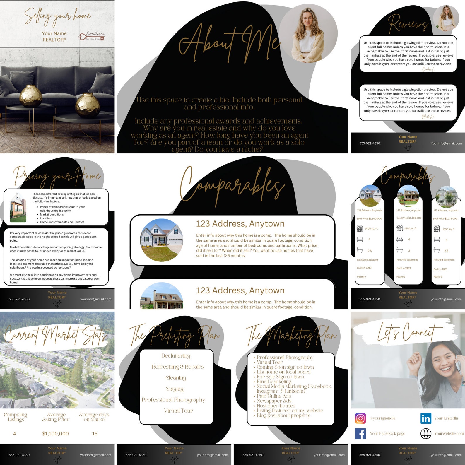 Canva Templates for REALTORS® Pre-listing Package/ Listing Presentation ...