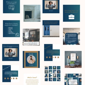 Instagram Templates for Home Inspectors Blue V. 1/ Social Media ...