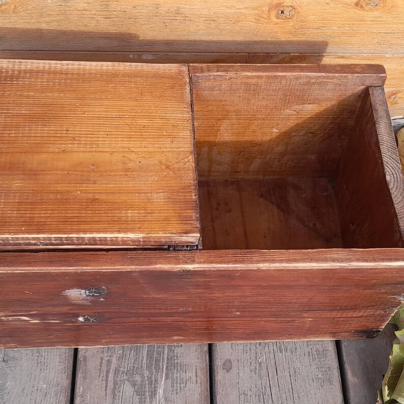 Antique Wood Tool Box, Rustic Primitive Farmhouse Decor, Vintage Wood ...