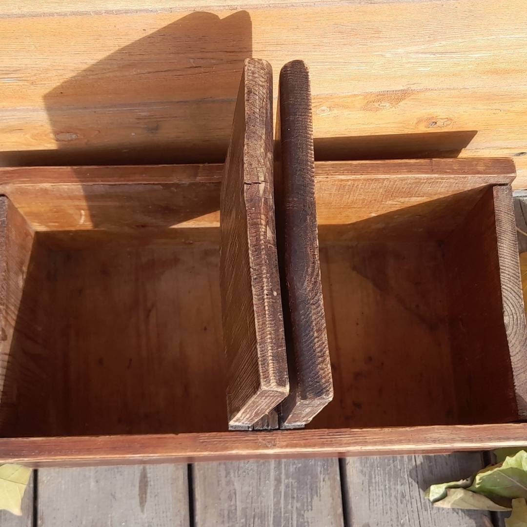 Antique Wood Tool Box, Rustic Primitive Farmhouse Decor, Vintage Wood ...