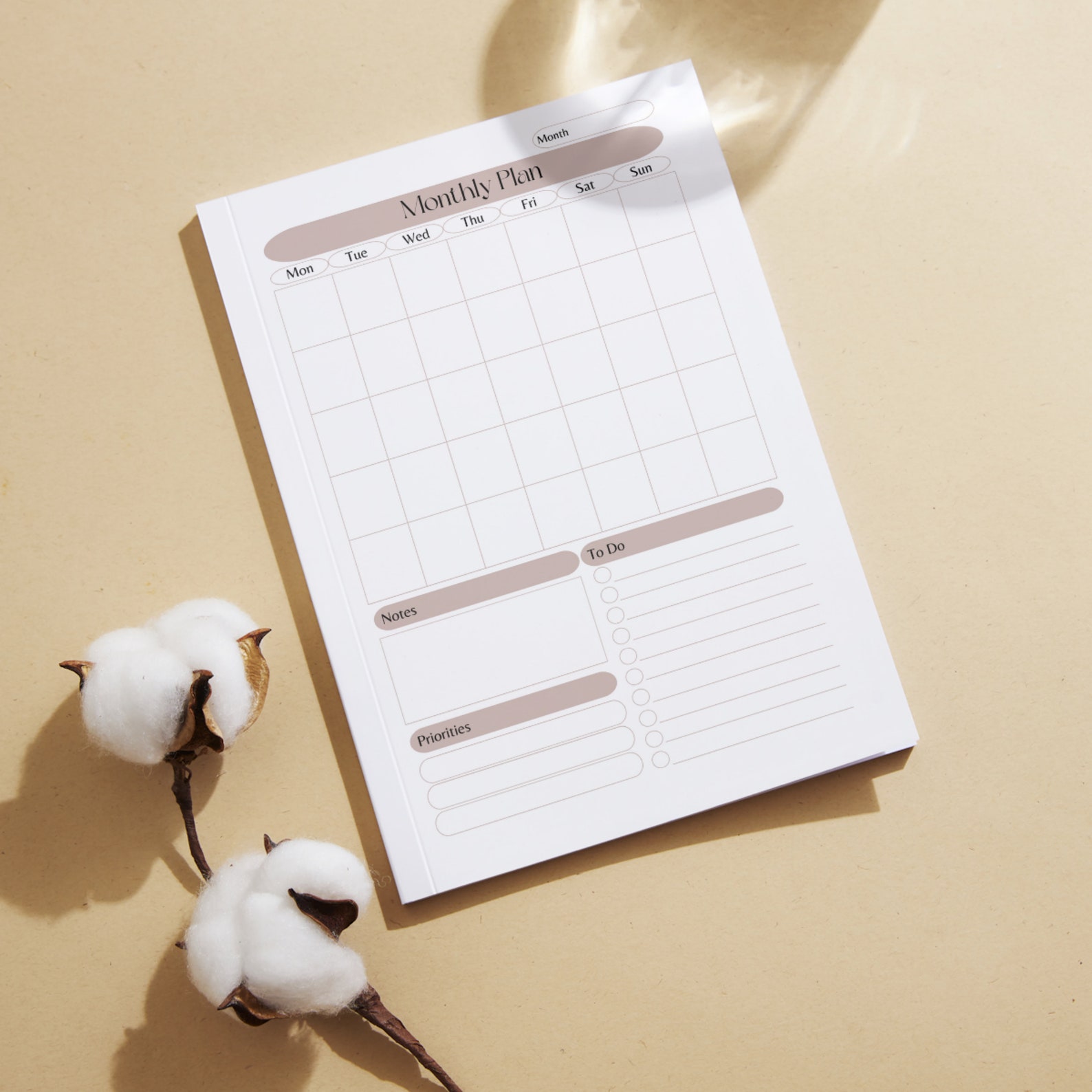 Monthly Plan, Work Day Schedule, Minimalist Planner, Instant Download ...