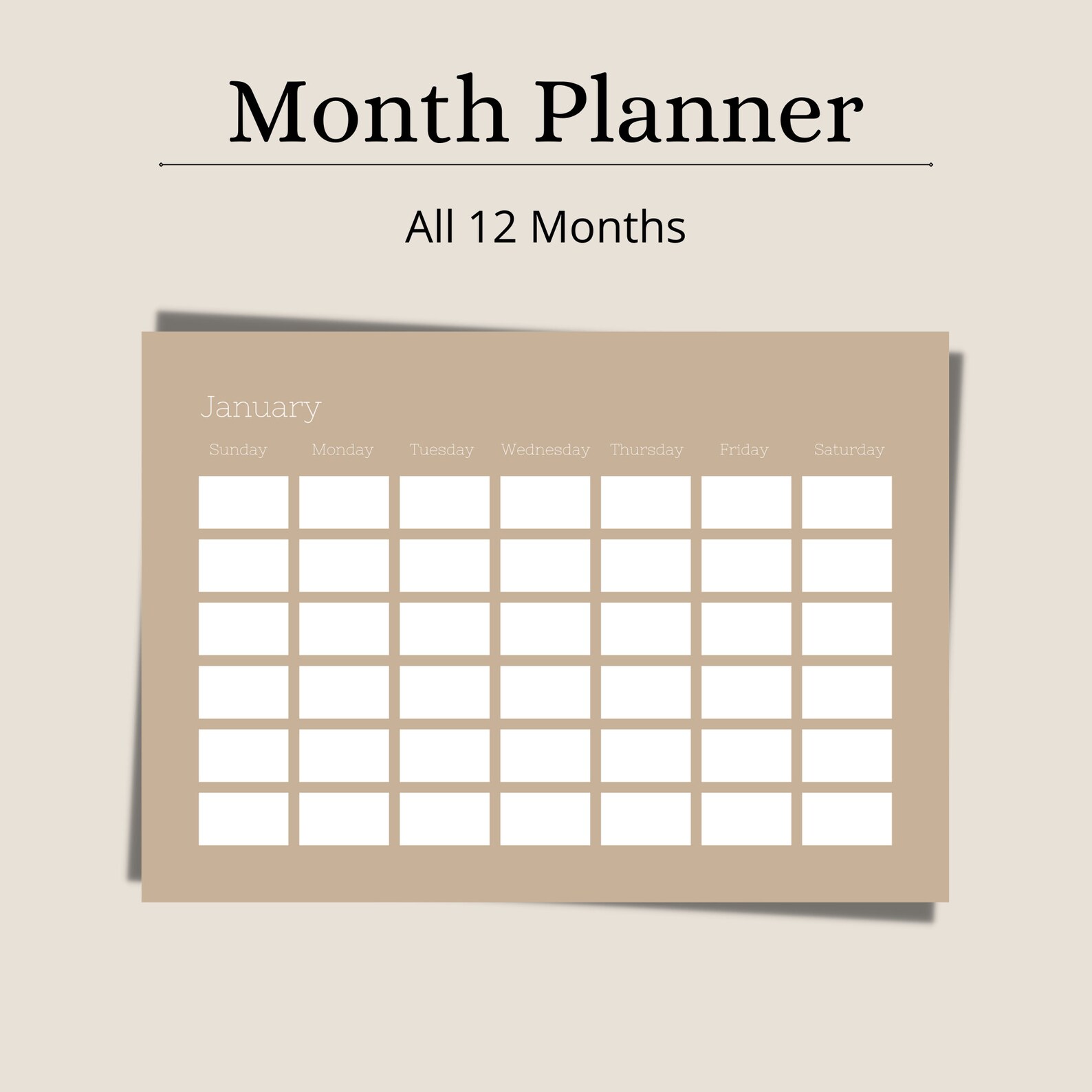Printable Calendar 2022 | Monthly Planner 2022 | A4 Landscape ...