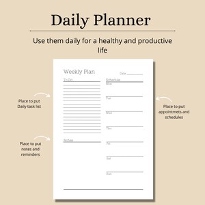 Weekly to Do List Printable, Minimalist Weekly Planner Printable ...