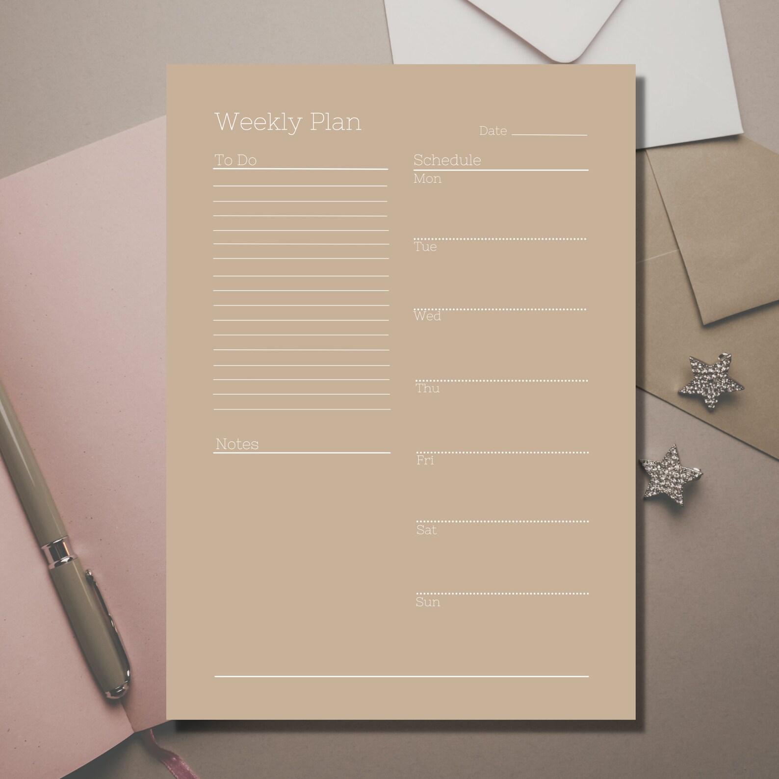 Weekly to Do List Printable, Minimalist Weekly Planner Printable ...