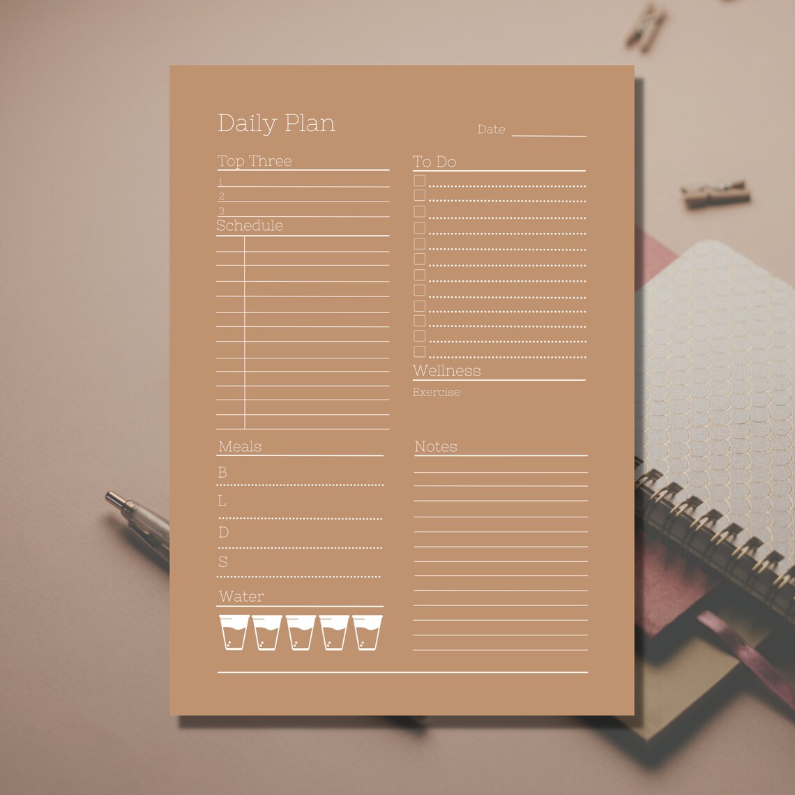 Daily Planner Printable, Productivity Planner, Daily to Do List, Daily ...