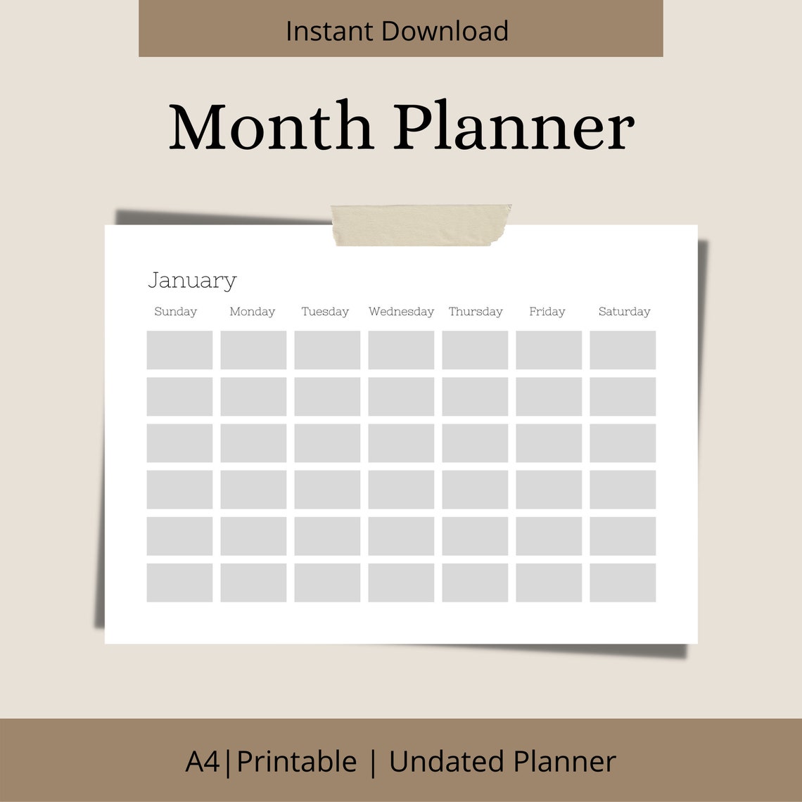 Printable Calendar 2022 Monthly Planner 2022 A4 Landscape - Etsy