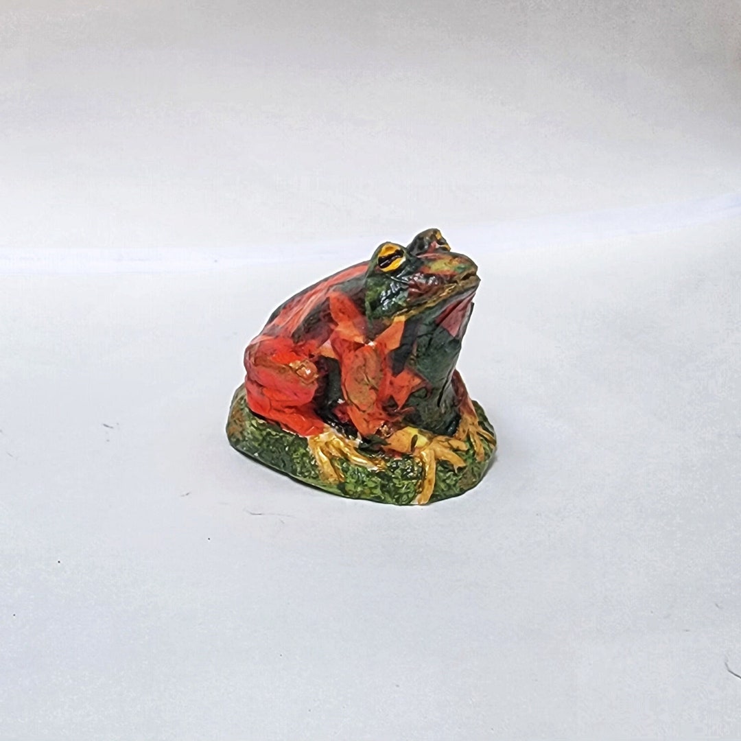Handmade Plaster Frog Figurine Cute and Beautiful Decor With Special ...