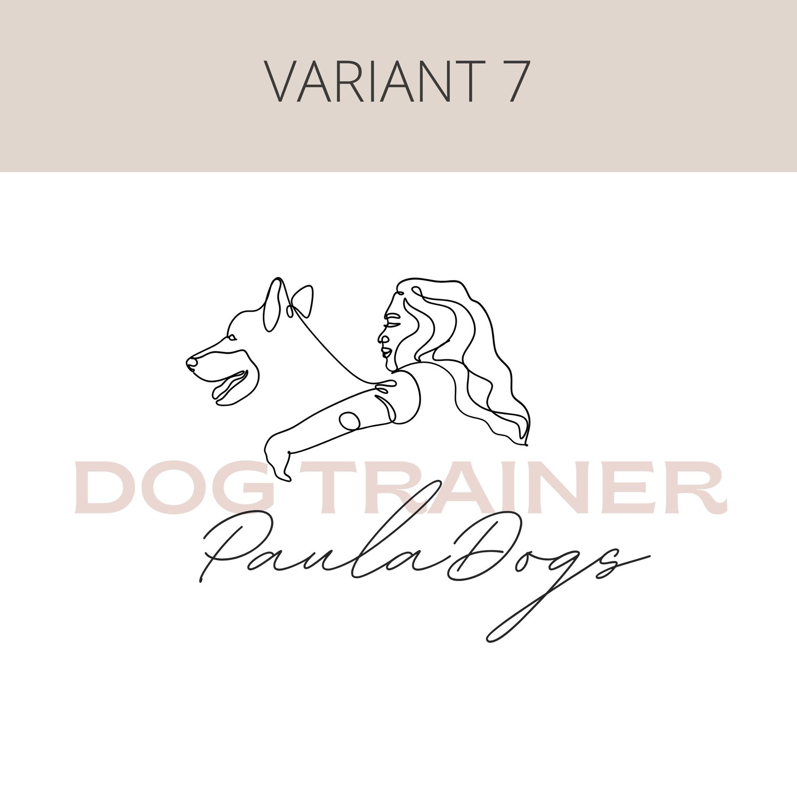 Custom Dog Logo – 8 Line Art Logo Variants – for Dog Trainer, Dog ...