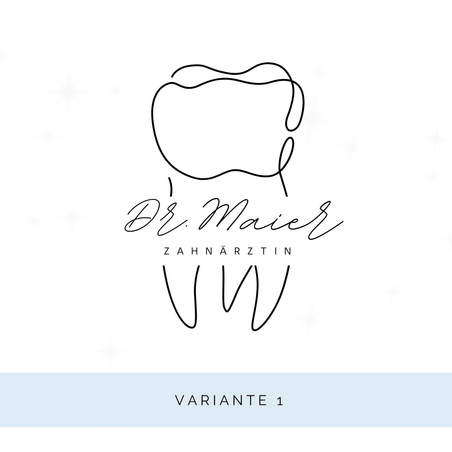 One Line Drawing Dental Logo – Minimalist Customizable Logo for ...