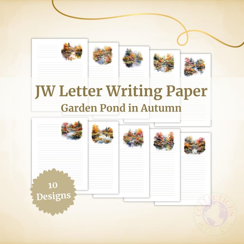 JW Printable Letter Writing Paper | Ministry Stationery | Garden Pond ...