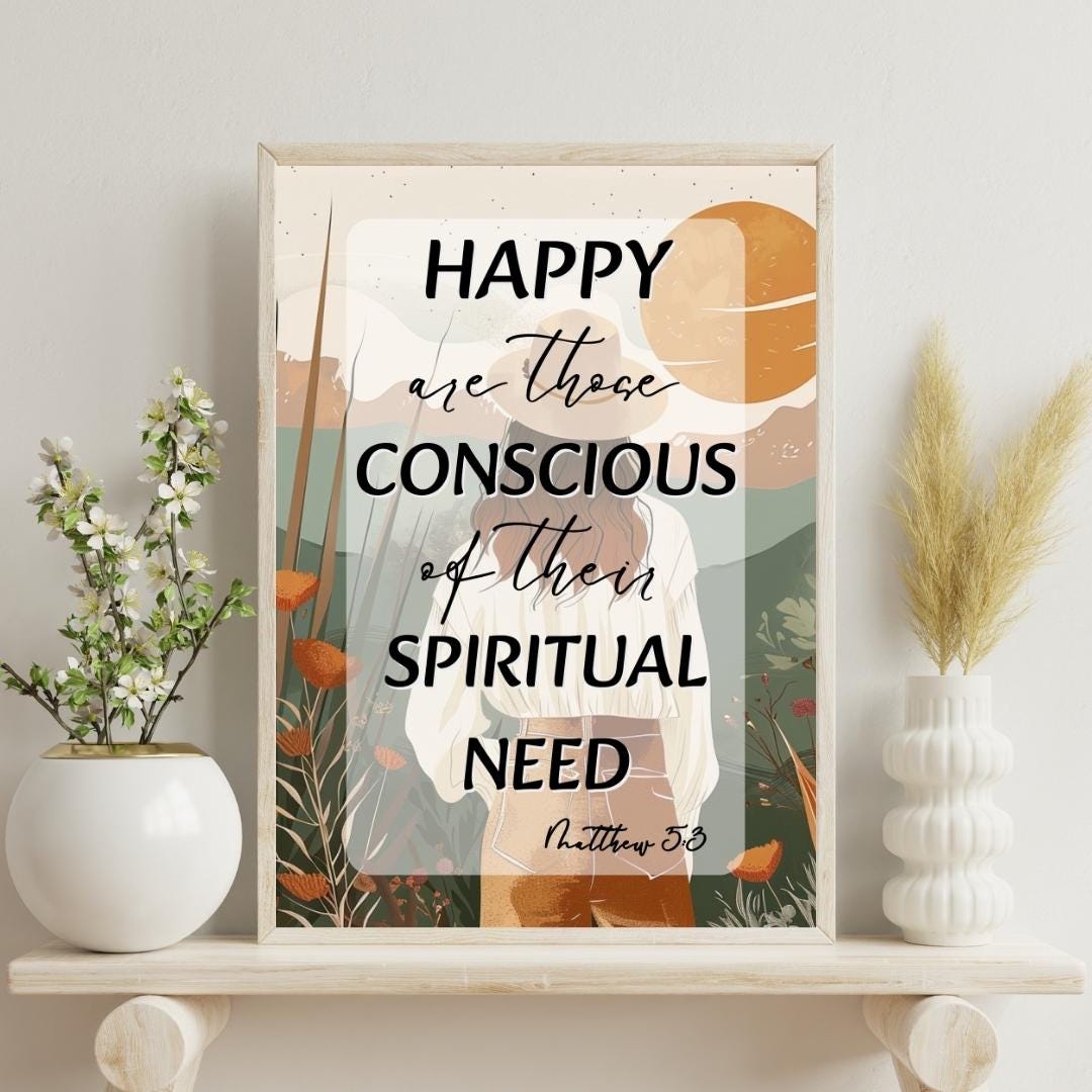 JW 2026 Year Text Matthew 5:3 - Printable Wall Art - Boho Digital ...