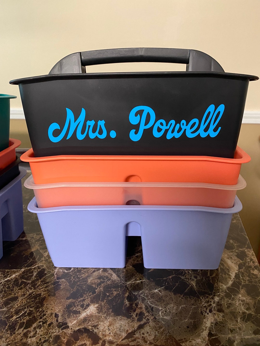 Personalized Teacher Caddy: Back to School Classroom Supply Organizer ...
