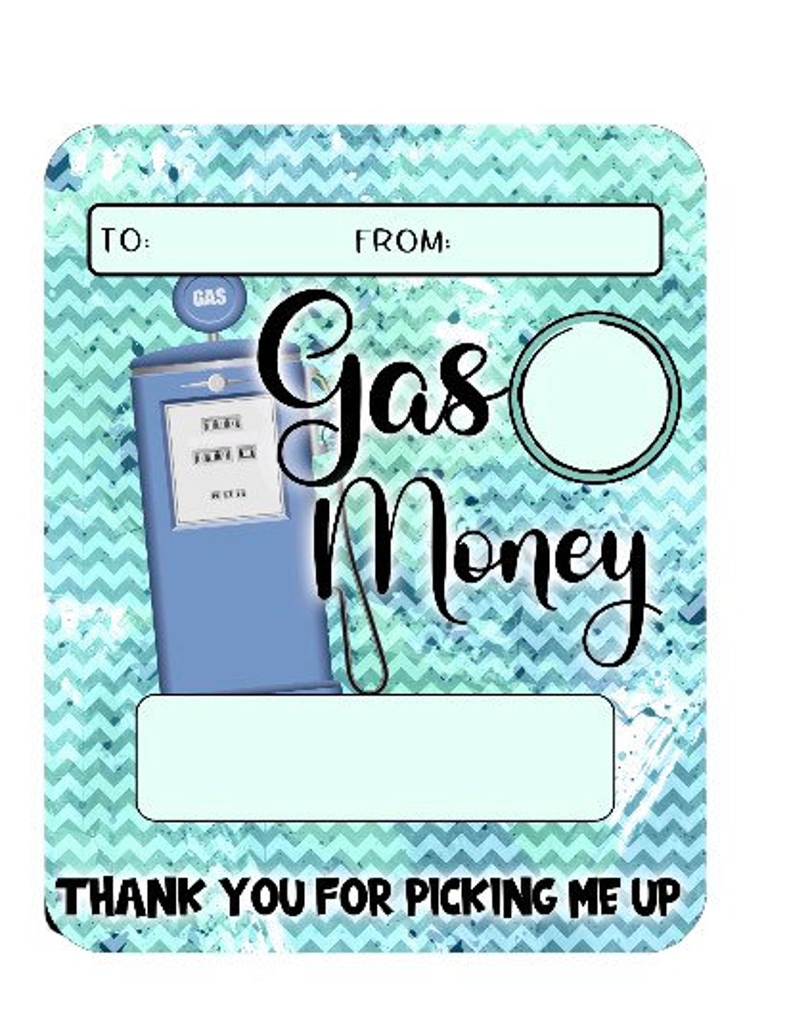 Personalized Gas Money Card: Teen Gift, Cash Card Holder - Etsy