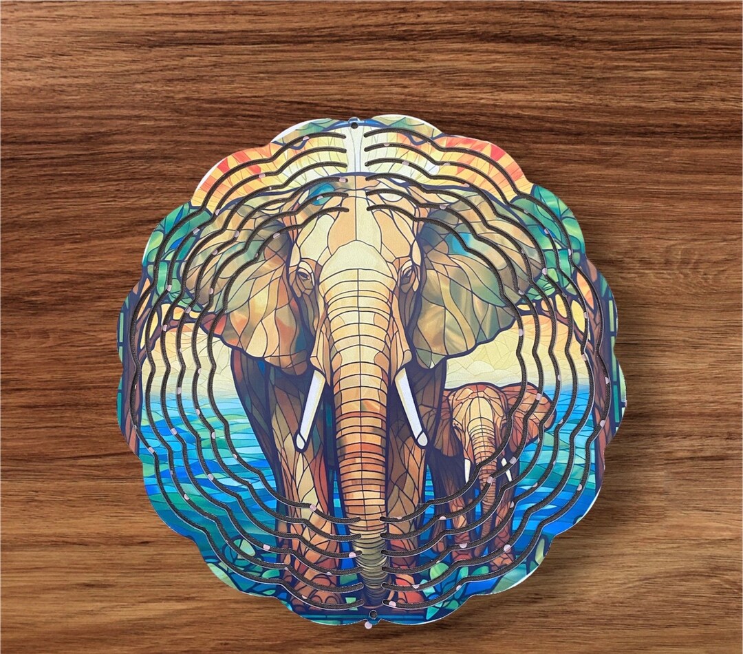 Elephant Wind Spinner, Elephants Windspinner, Yard Decor, Porch Decor ...