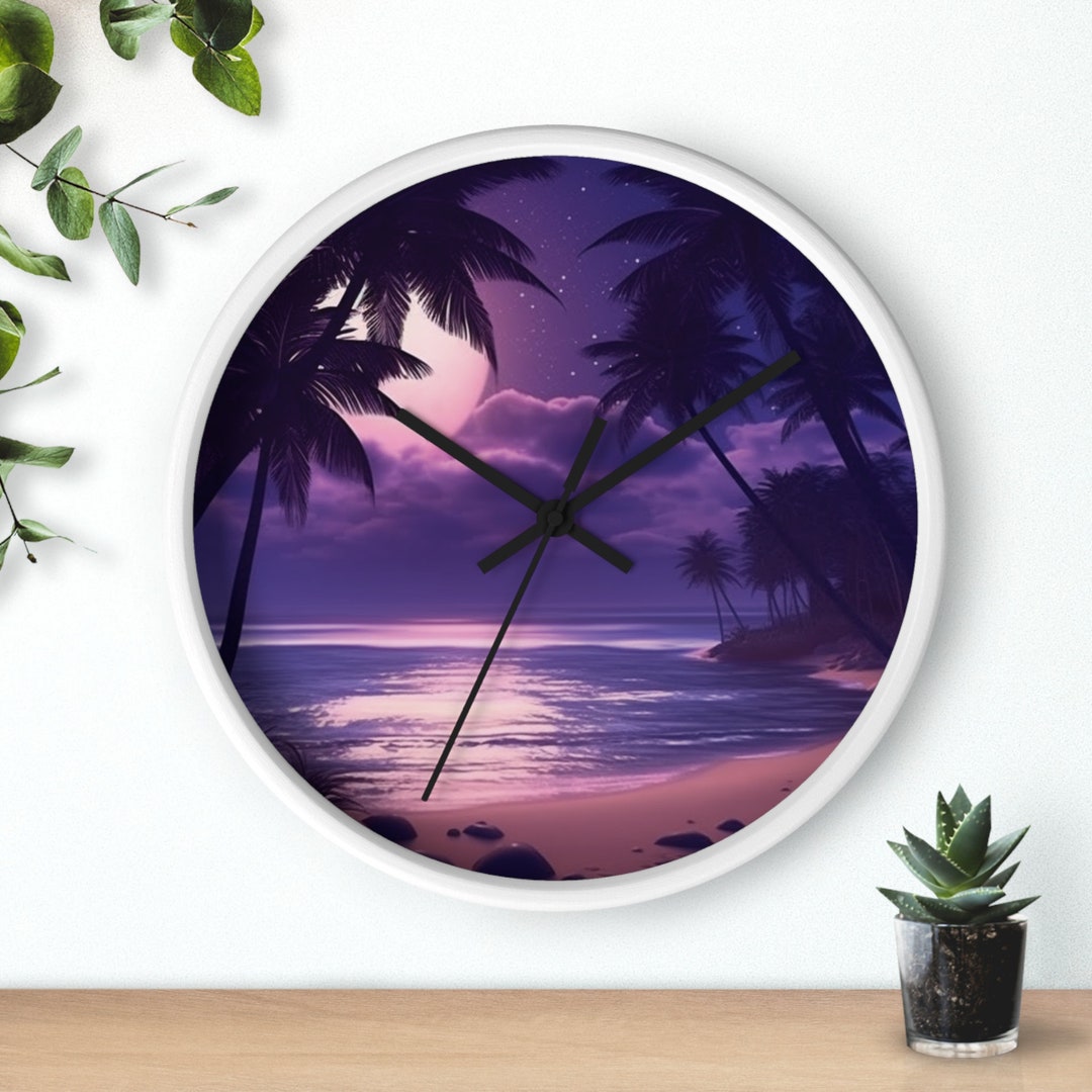 Beach House Wall Clock, Beach Wall Clock, Beach House Decor, Trendy ...