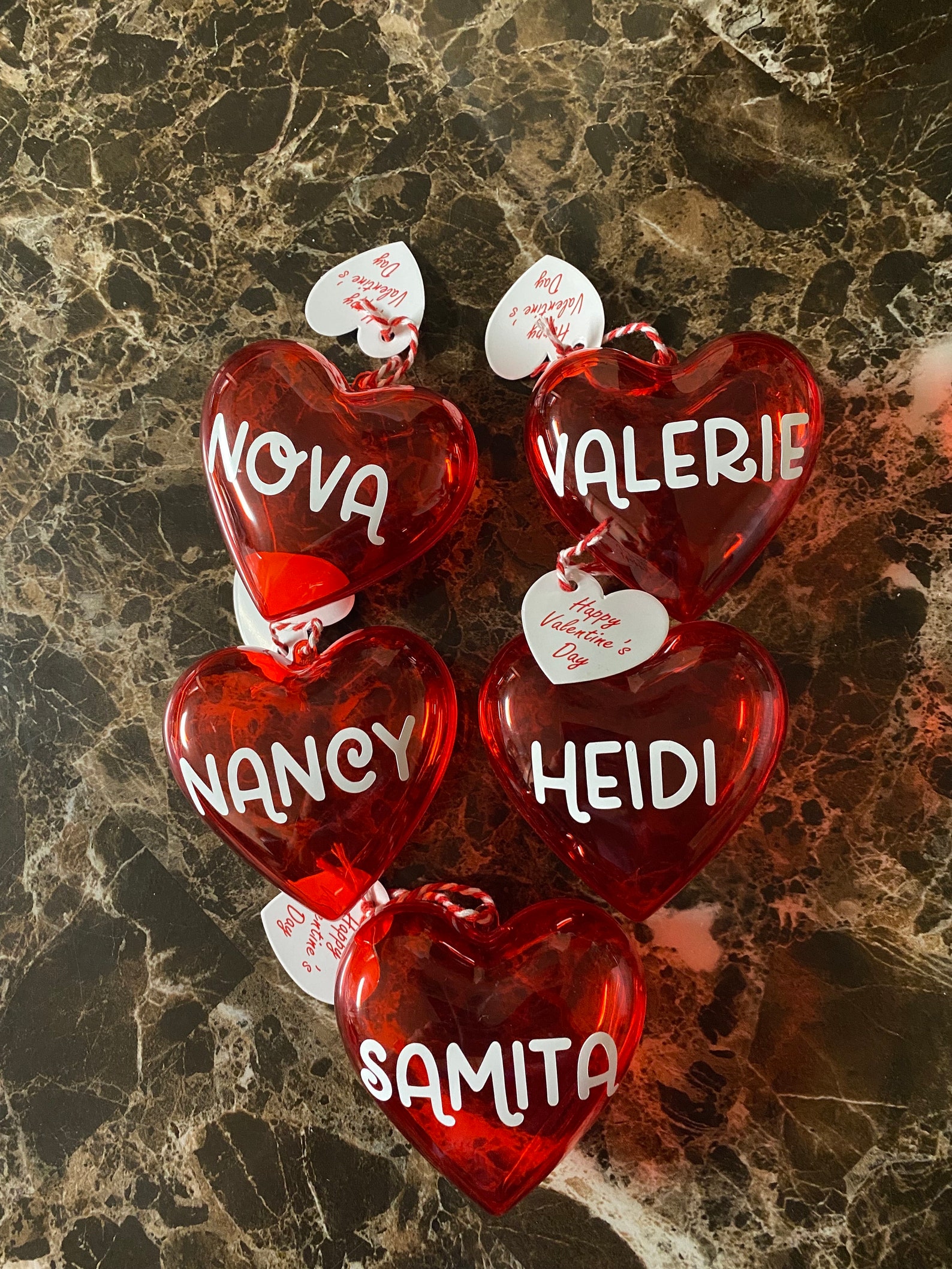 Personalized Fillable Plastic Heart: Valentine's Day Favor - Etsy