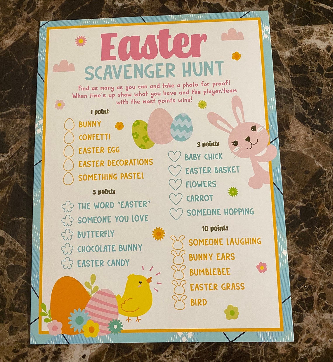 Easter Scavenger Hunt Easter Treasure Hunt Easter Game for - Etsy