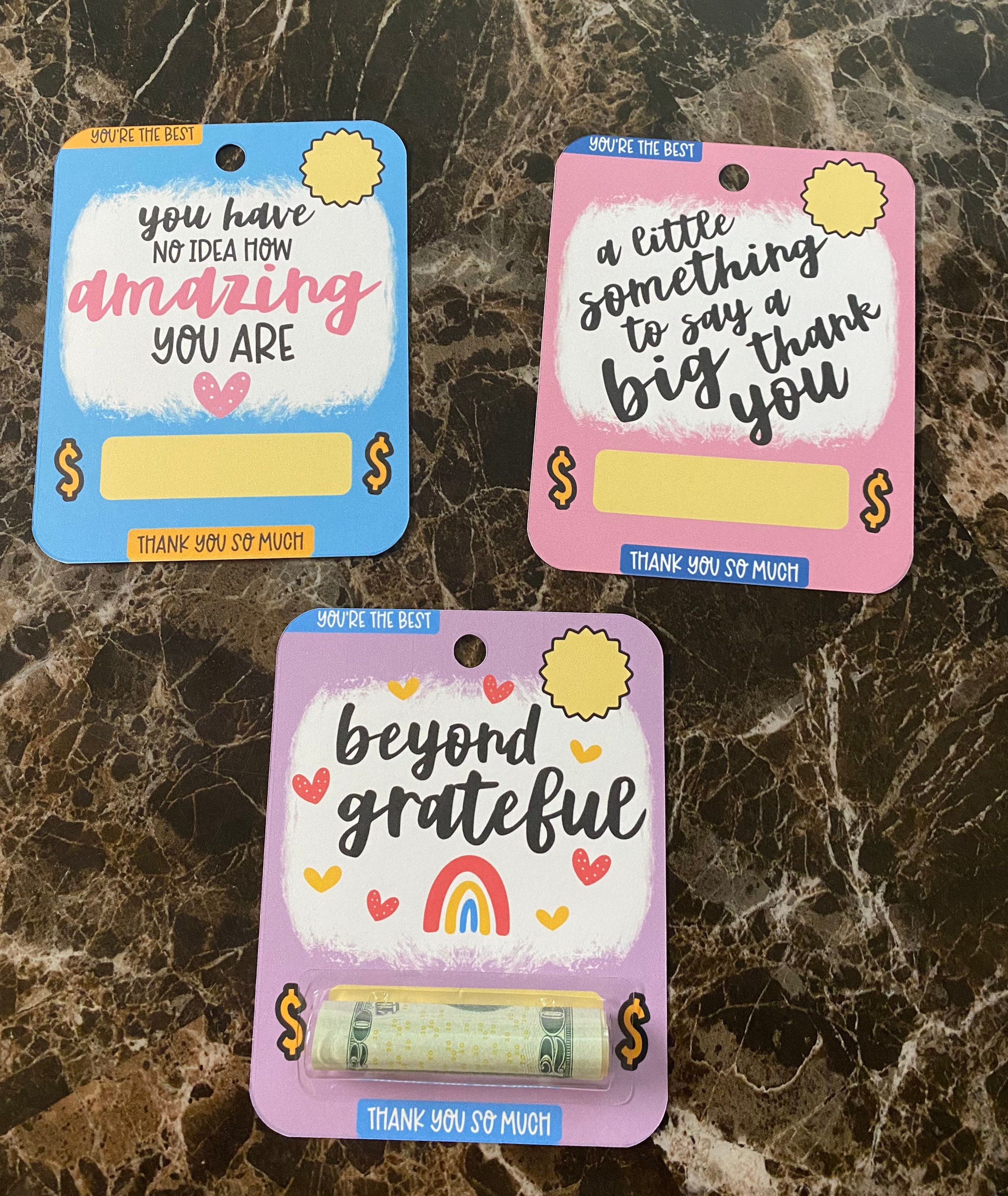 Thank You Money Card Thank You Card Thank Greeting Card - Etsy