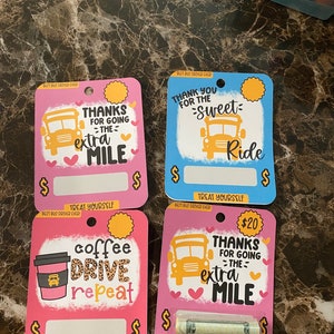 Bus Driver Money Card | | Bus Driver Appreciation Card | Bus Driver ...