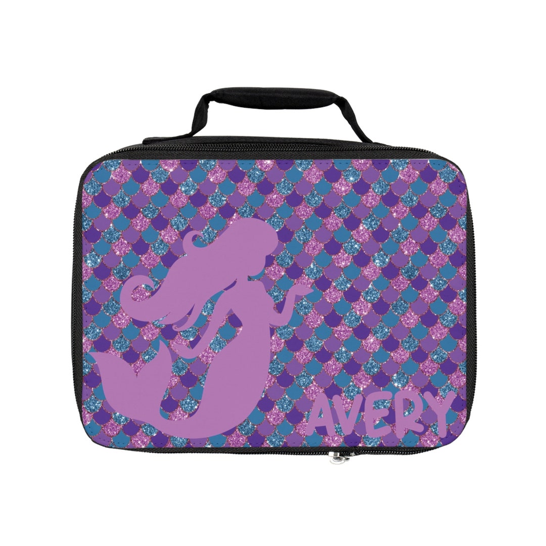 Personalized Mermaid Lunch Bag, Custom Mermaid Lunch Box, Personalized ...