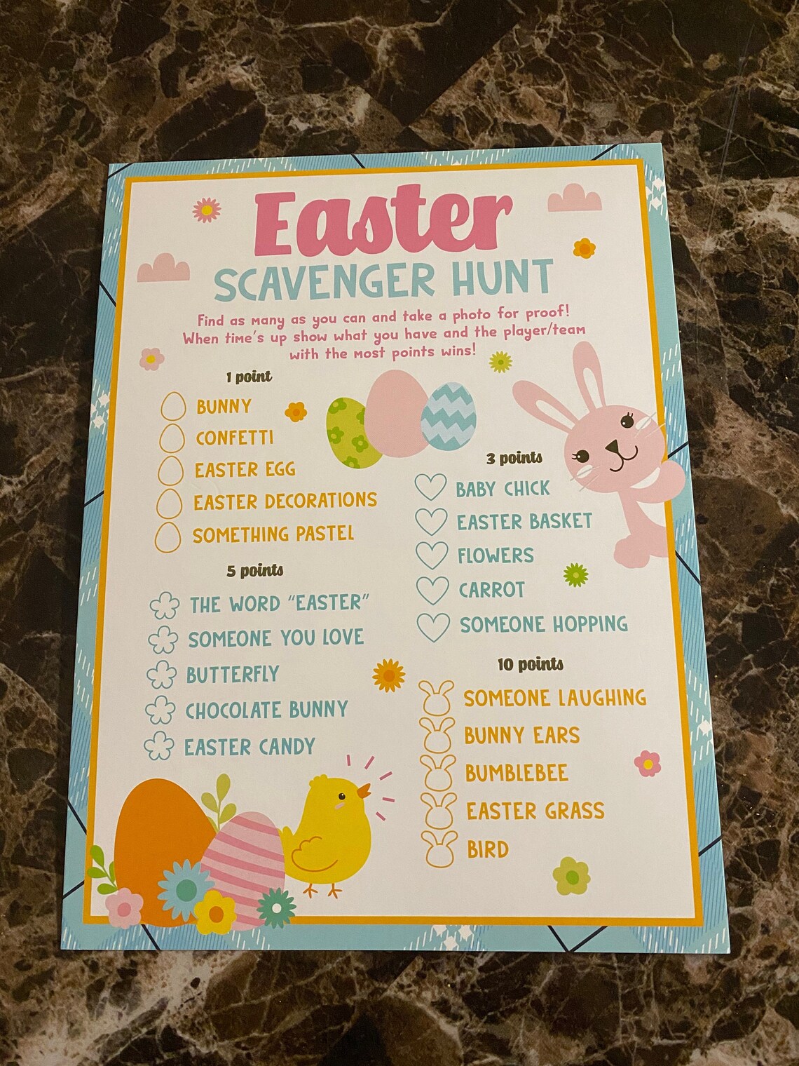 Easter Scavenger Hunt Easter Treasure Hunt Easter Game for - Etsy