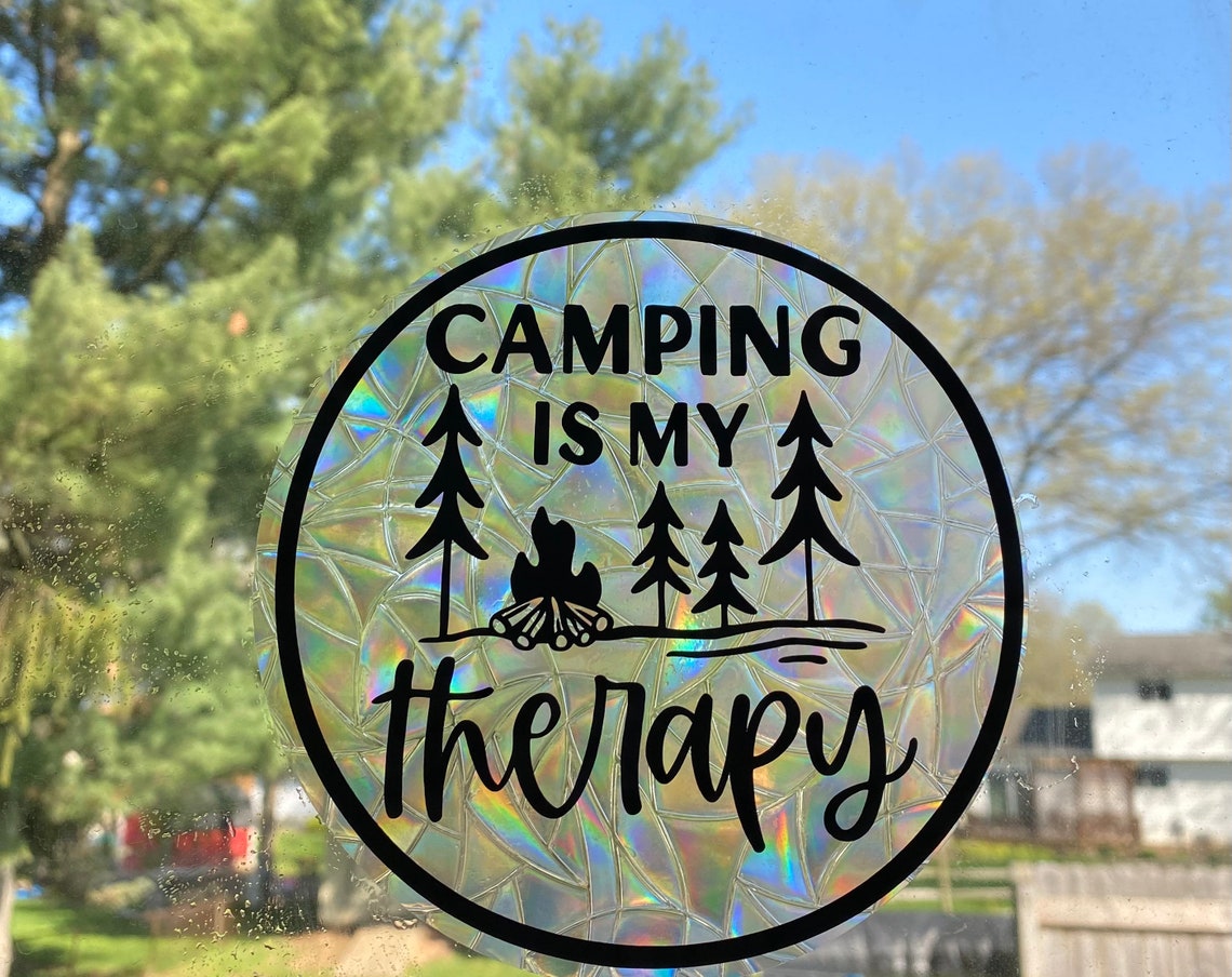 Camping Sun Catcher Window Cling Camping Window Decal - Etsy