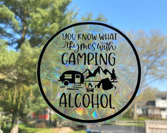 Camping Sun Catcher Window Cling Camping Window Decal - Etsy