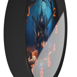 Spooky Haunted House Halloween Wall Clock - Etsy