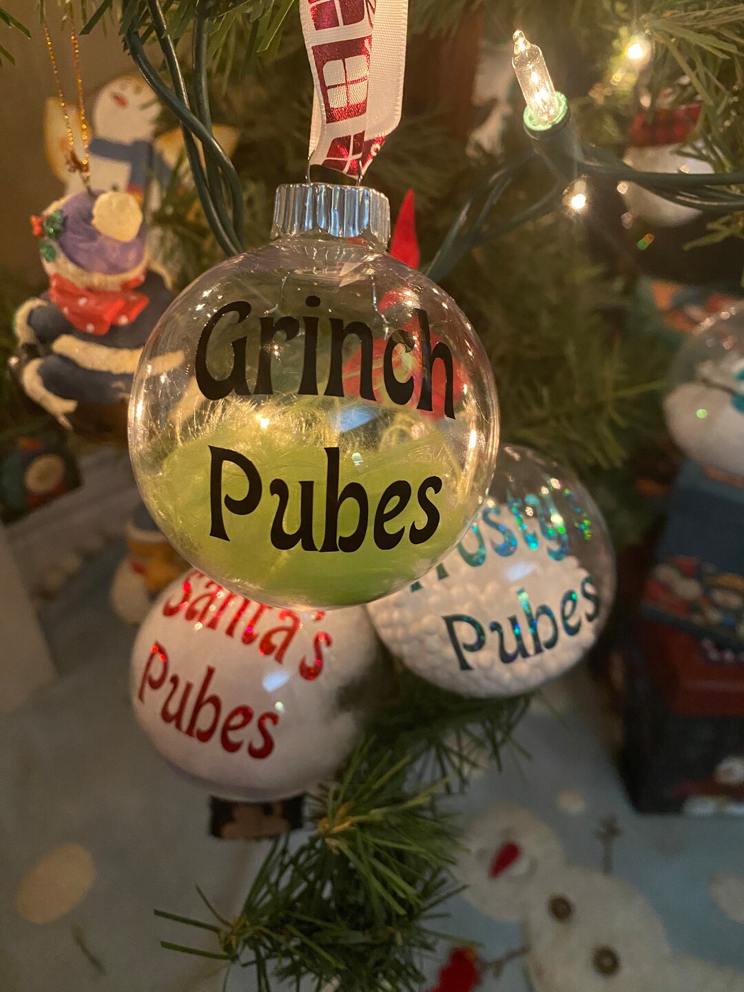 Gag Gift Gag Gift Ornament Funny Pubes Ornament - Etsy